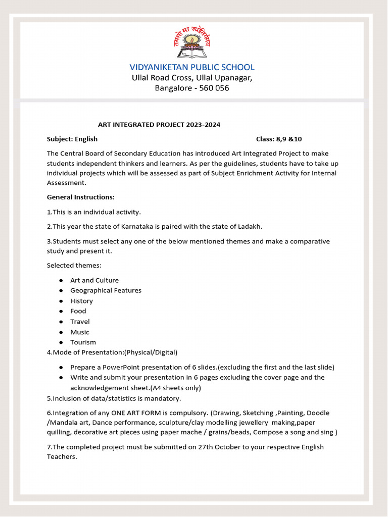 ArtintegratedProject-English 29692 | PDF