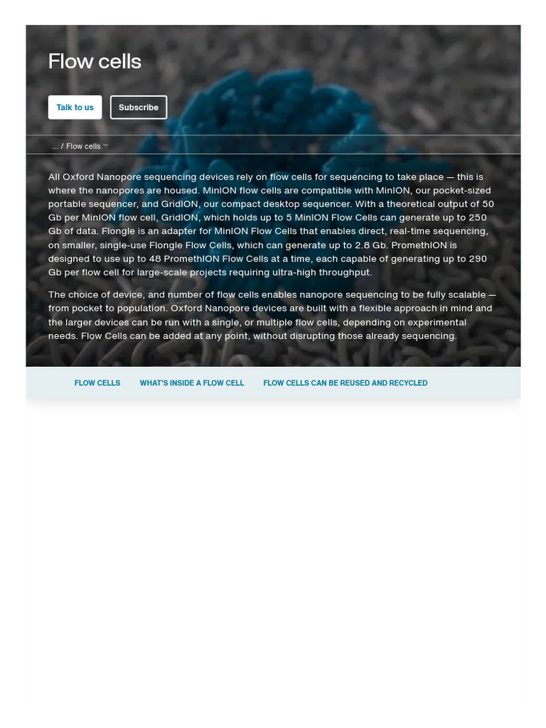 Flow Cells and Nanopores - Oxford Nanopore Technologies | PDF ...