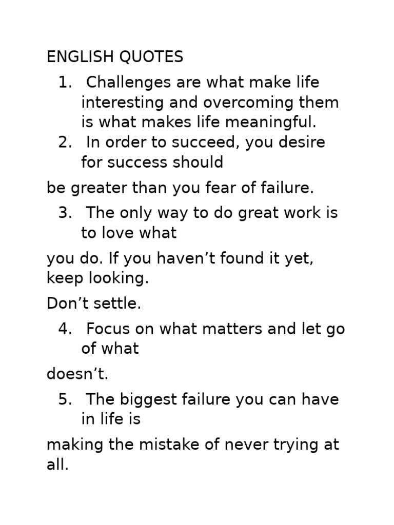 English Quotes | PDF