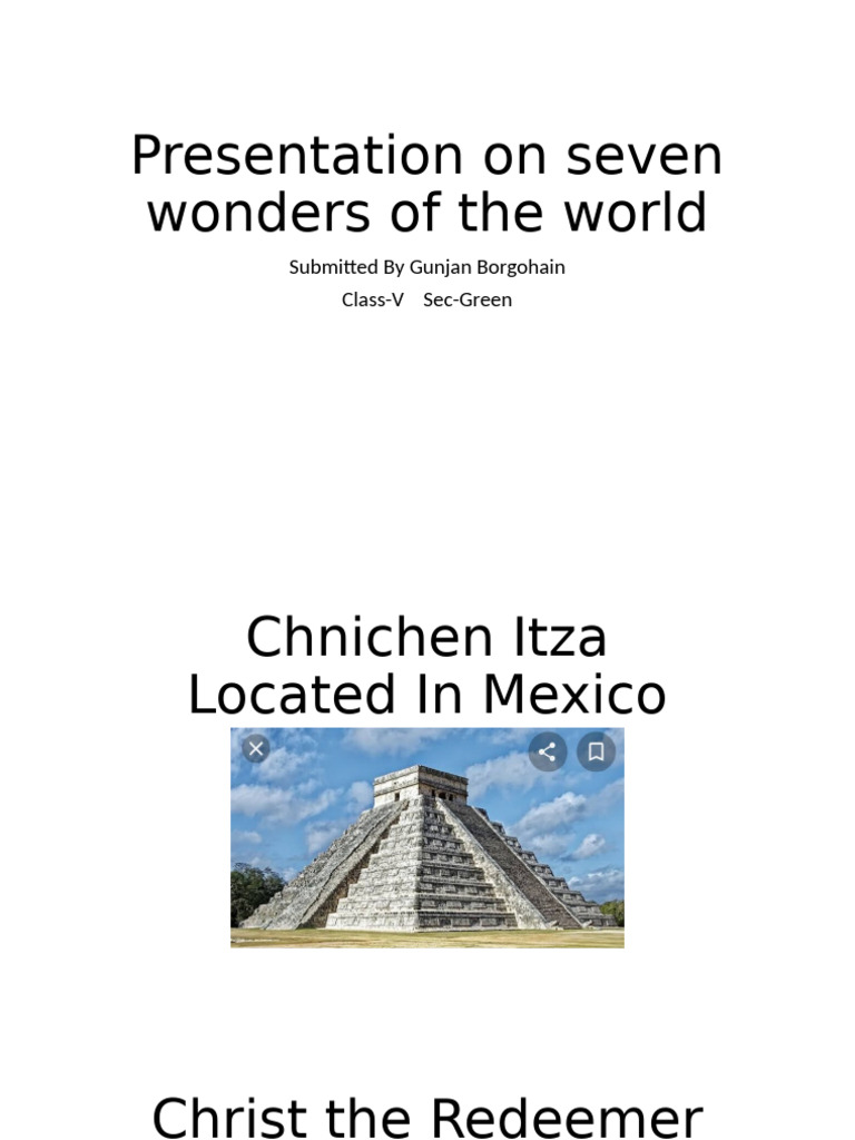 Seven Wonders of the World Overview | PDF