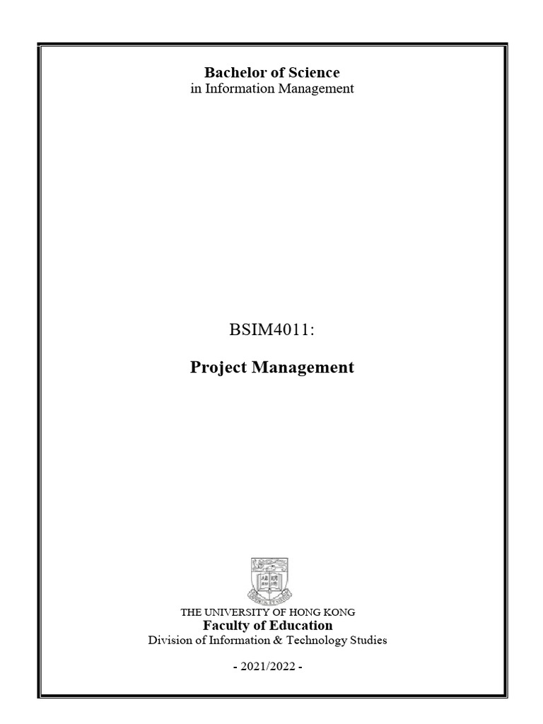 BSIM Course Outline(4011)2021-2022(v1) | PDF | Project Management ...