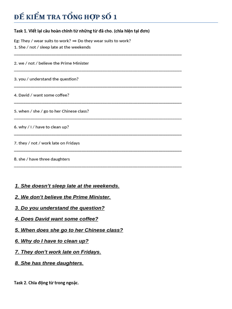 Đề Kiểm Tra Tổng Hợp Số 1 Htd Httd | PDF