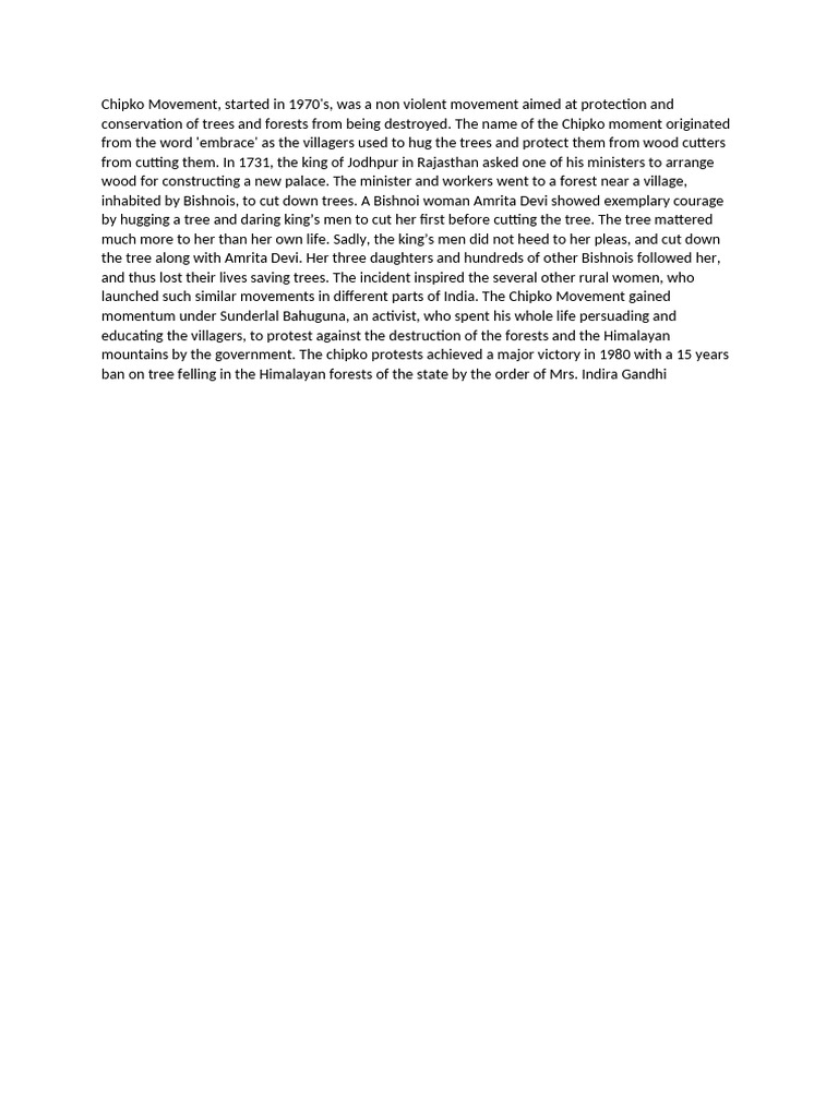 Chipko Movement | PDF