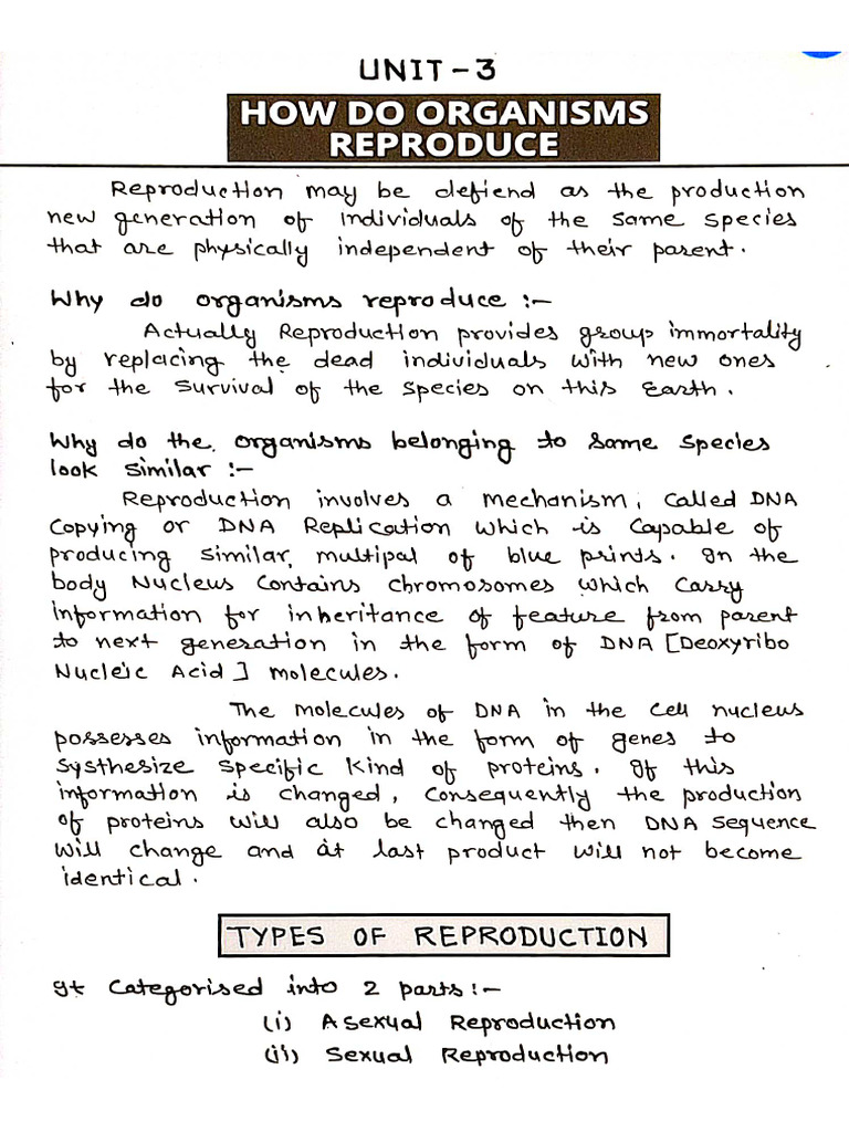 How Do Organisms Reproduce - 1 | PDF