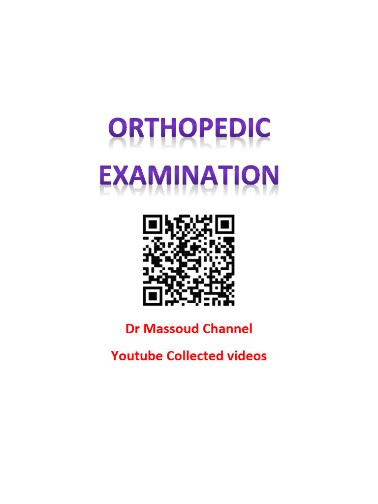 Orthopedic Examination Guide | PDF | Vertebra | Anatomical Terms Of Motion