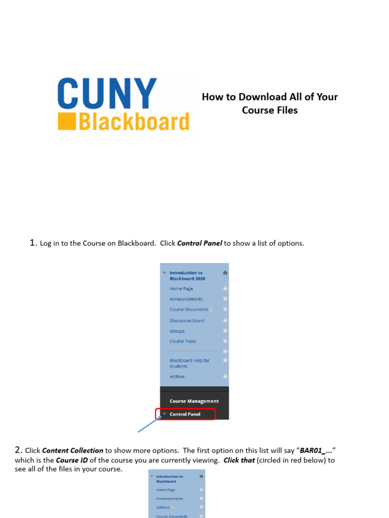HowtoDownloadAllCourseFilesonBlackboard | PDF | Computer File | Zip (File Format)