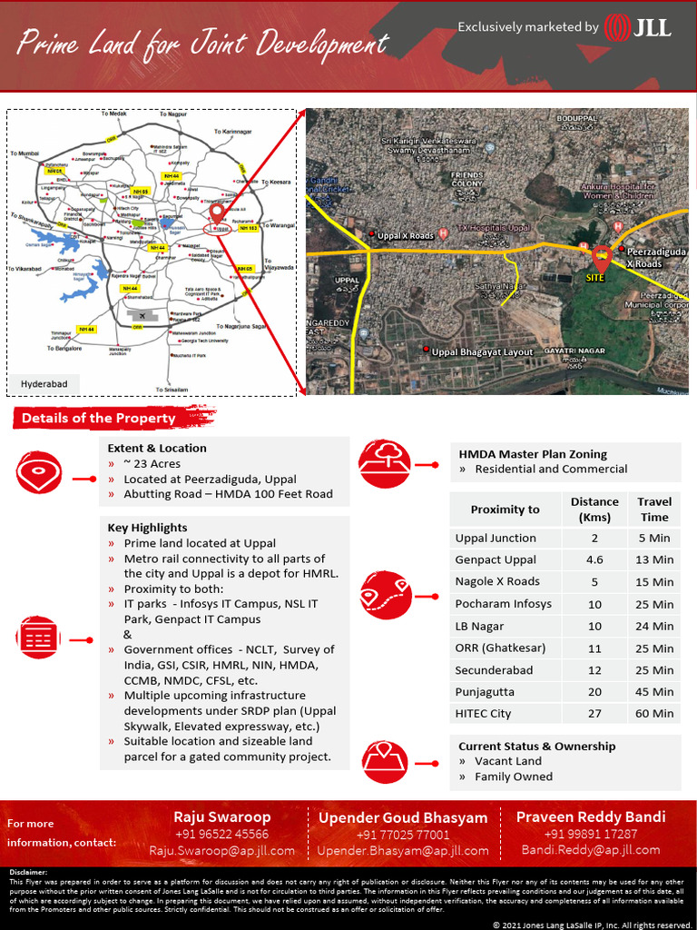JLL - Mandate - Land For Joint Development in Uppal - Flyer | PDF ...