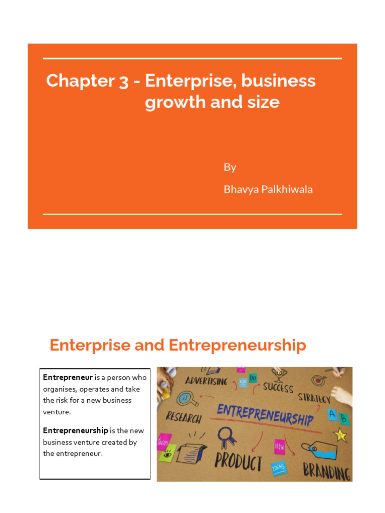 CH 3 Enterprise, Business Growth and Size PDF | PDF | Entrepreneurship ...