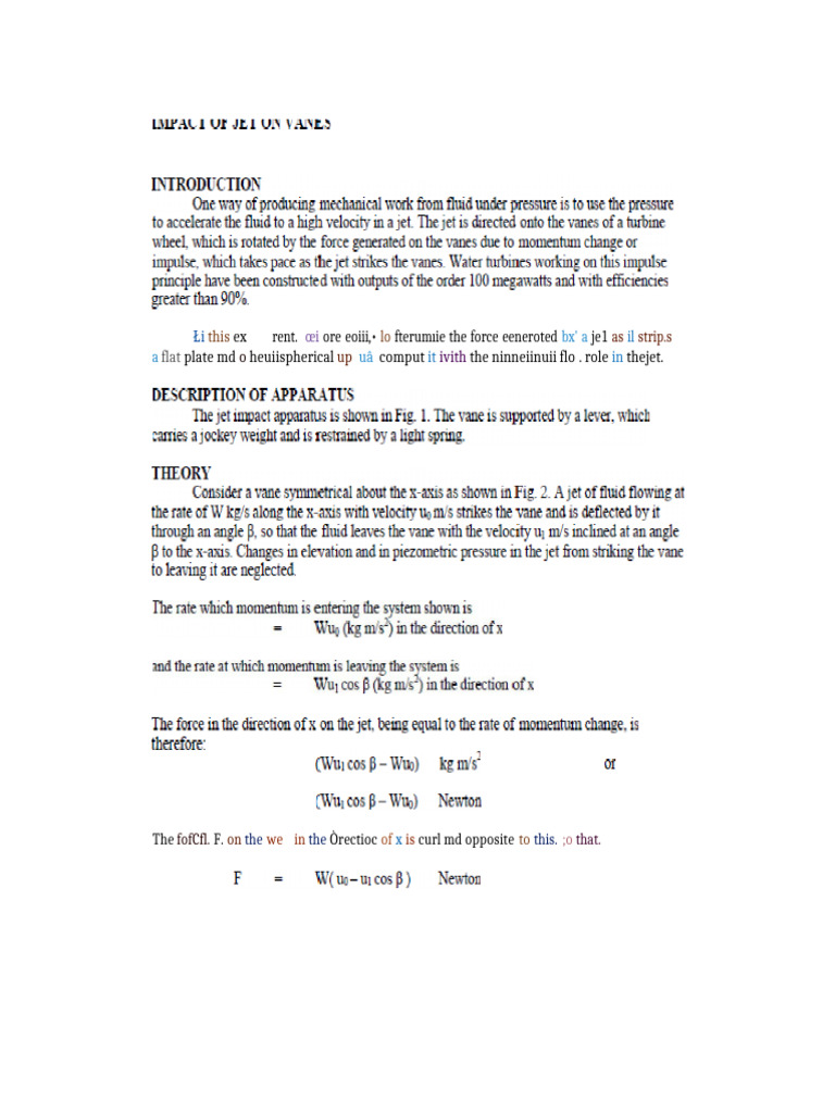 Experiment 4 Impact of Jet On Vanes | PDF