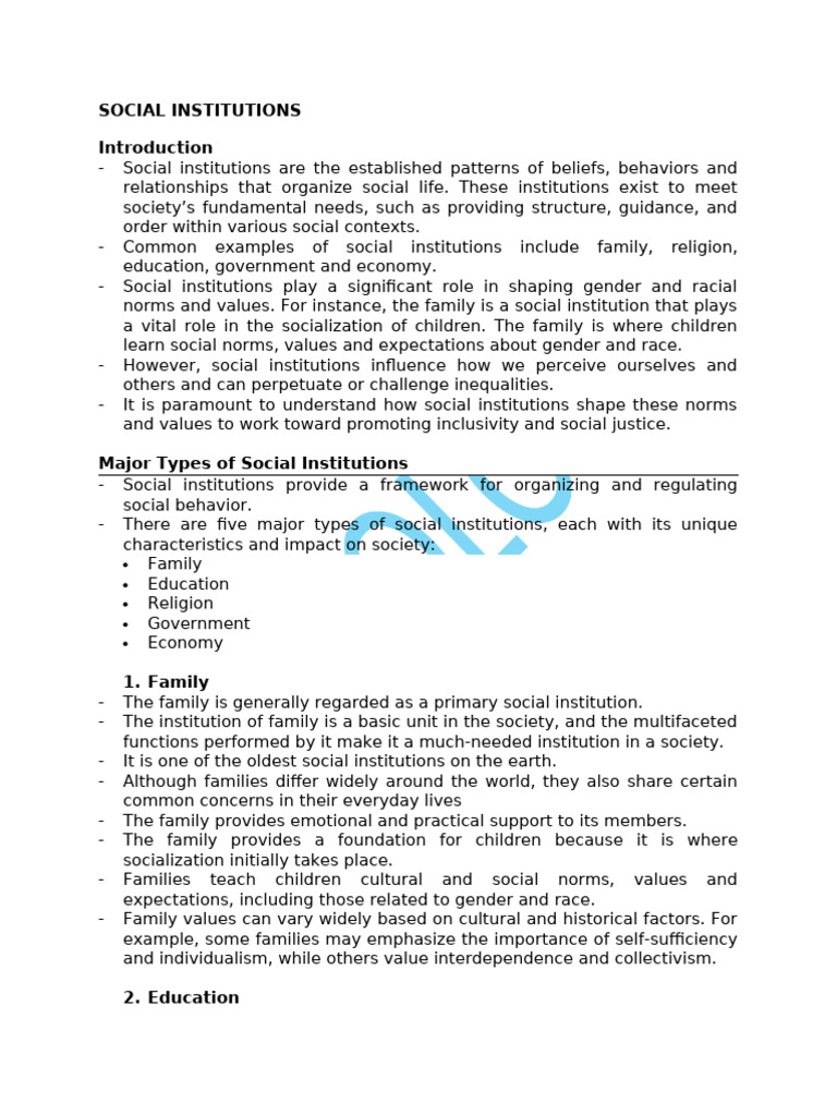 Handout 3 - Sociology | PDF | Socialization | Social Group