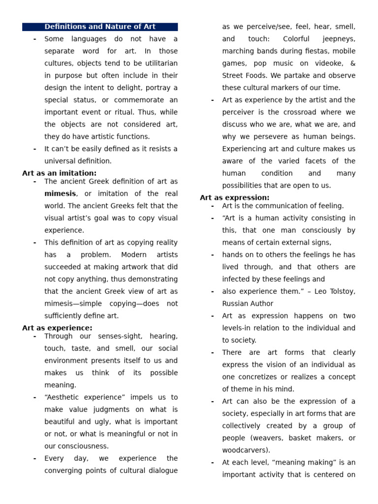 ArtApp-Reviewer-NatureofArt | PDF | Experience | Liberal Arts Education