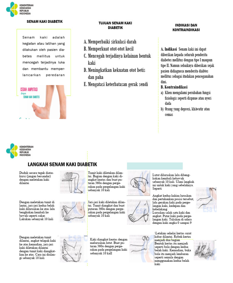 leaflet senam kaki diabetikkkkkk | PDF