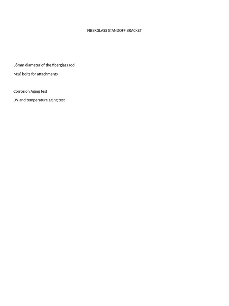 Fiberglass Standoff Bracket Specs | PDF