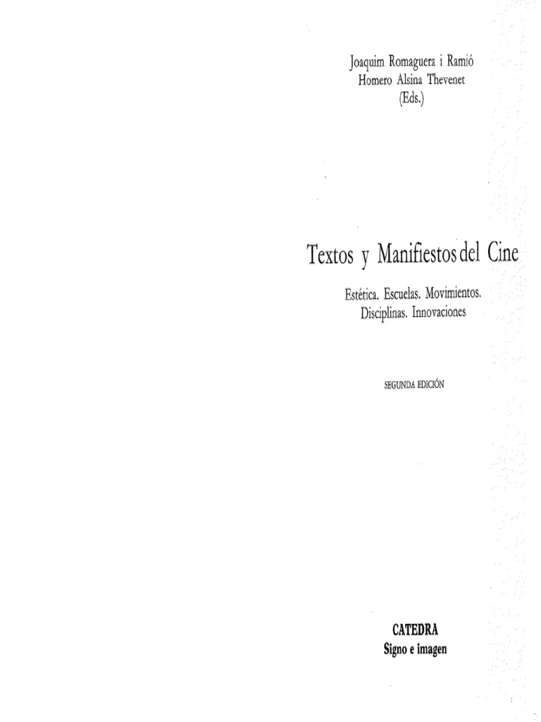 TEXTOS Y MANIFIESTOS DEL CINE - CAP 3 Y 4 | PDF