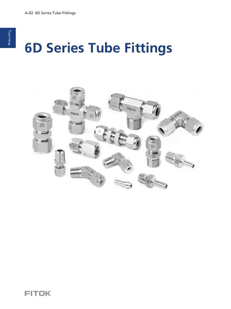 6D_Series_Tube_Fittings_EN | PDF | Pipe (Fluid Conveyance) | Mechanical ...