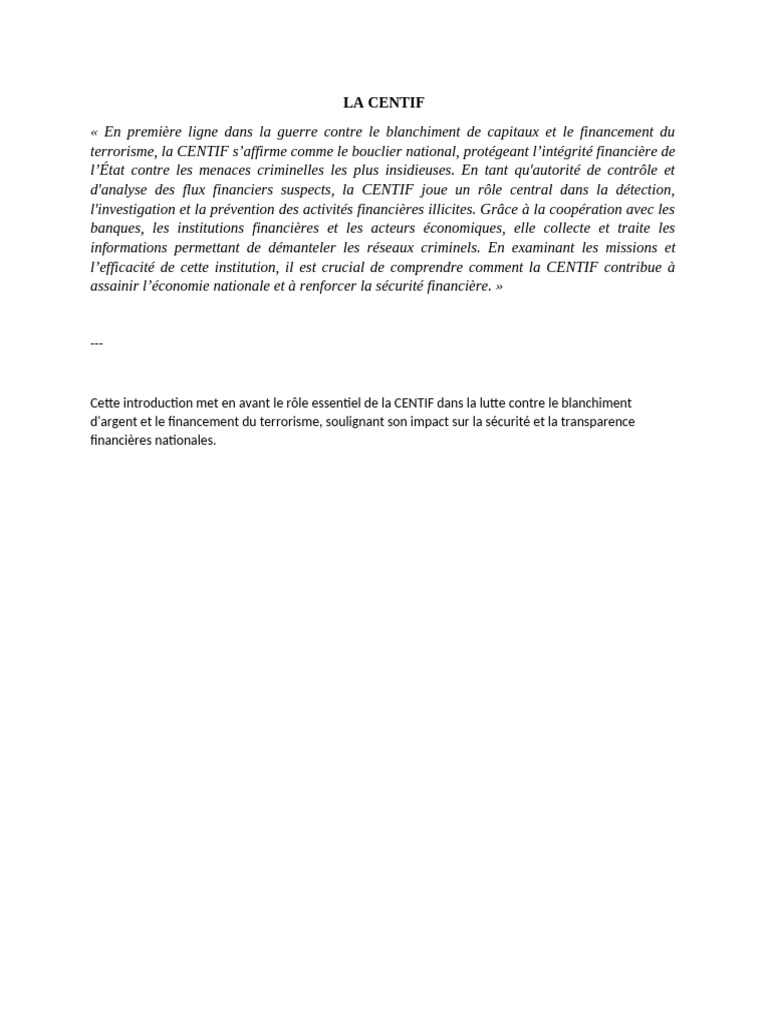 La Centif | PDF