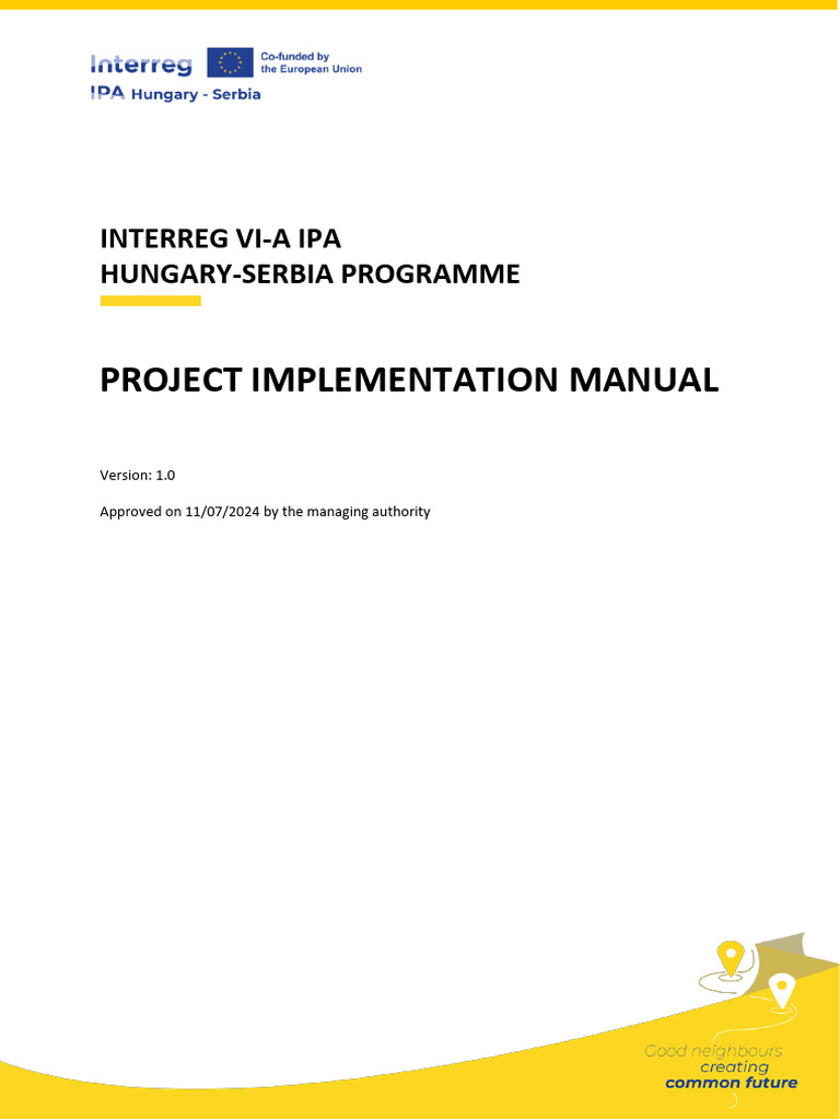 Project Implementation Manual | PDF | European Union | Audit