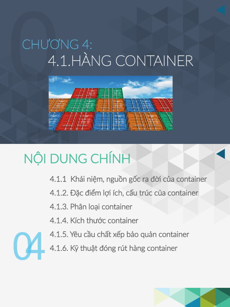 chương 8. Hàng container 1 | PDF chương 8. Hàng container 1 | PDF