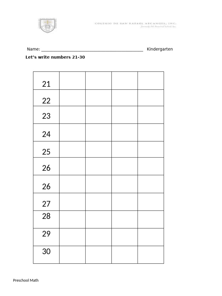 Math Couting Worksheets Kinder | PDF