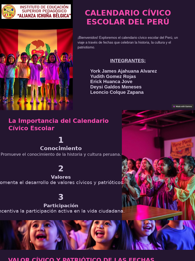 Calendario Civico Escolar Del Perú 1 Pdf Perú 0920