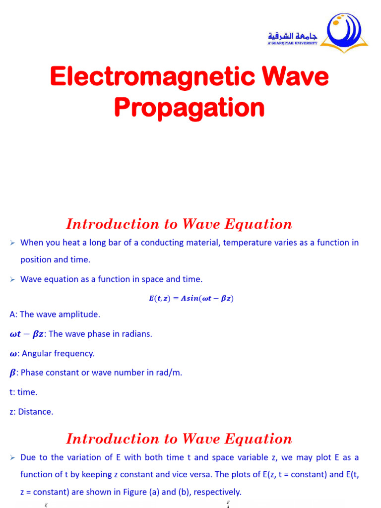 Lecture EM Wave Propogation | PDF | Waves | Wavelength