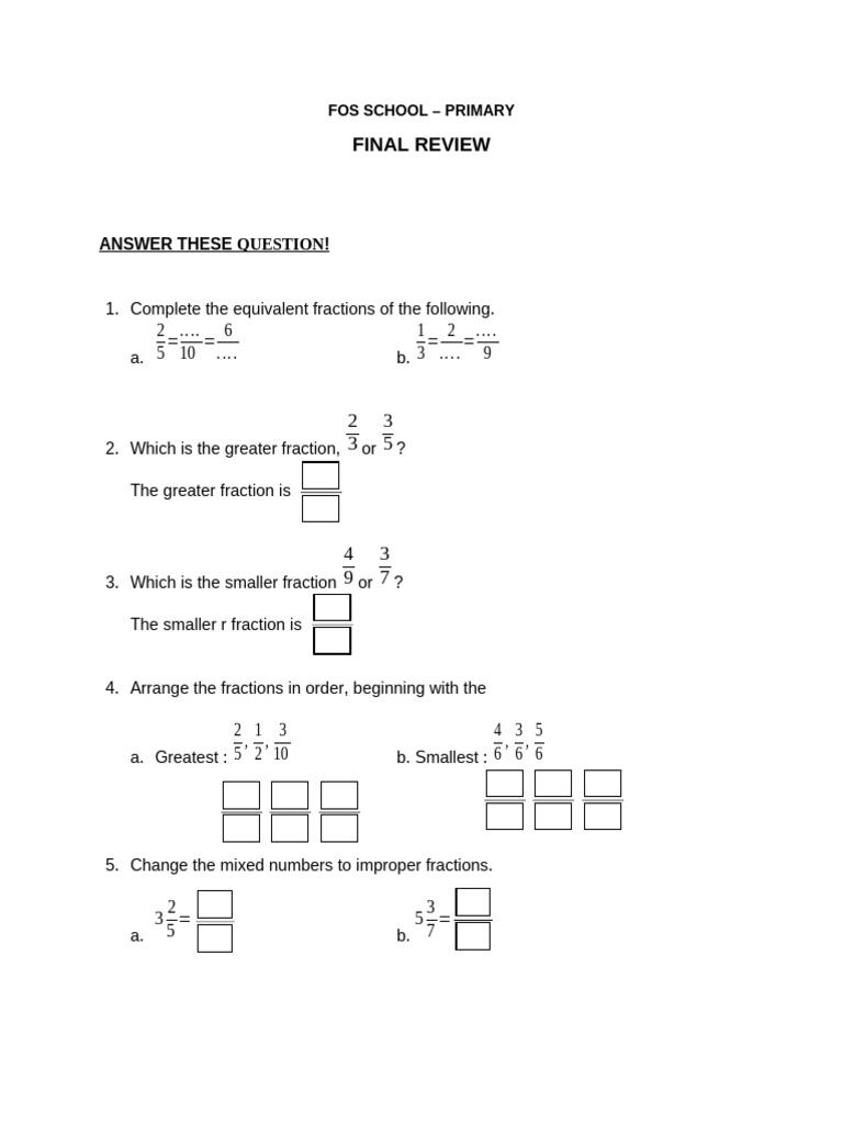 Fos School Kelas 4 | PDF