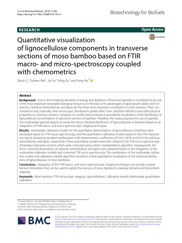 Quantitative visualization of lignocellulose components in transverse ...