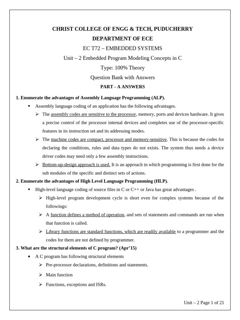 ES Unit 2 QBWA | PDF | Pointer (Computer Programming) | Database Index ES Unit 2 QBWA | PDF | Pointer (Computer Programming) | Database Index