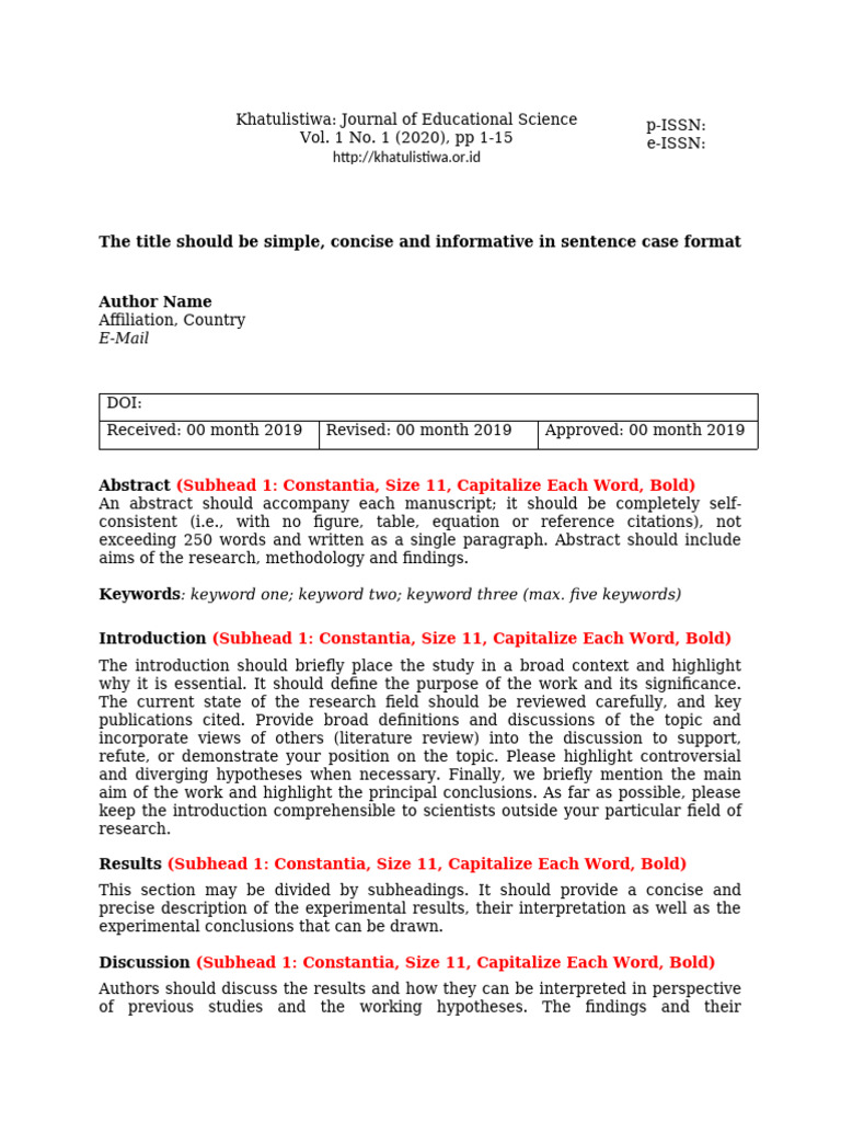 Template KHATULISTIWA | PDF | Note (Typography) | Science