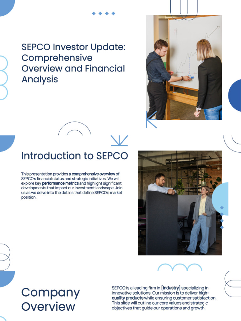 Slidesgo Sepco Investor Update Comprehensive Overview and Financial ...