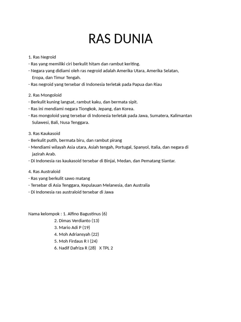 TUGAS PPKN RAS DUNIA X TPL 2 | PDF