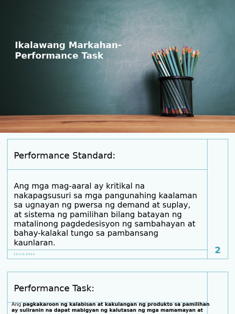 Performance Task Ekonomiks Second Quarter | PDF
