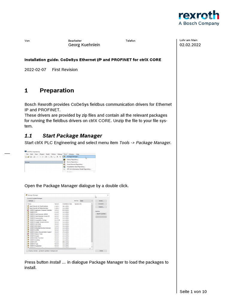 Manual - CoDeSys Fieldbus Communication Packages for CtrlX CORE | PDF | System Software ...
