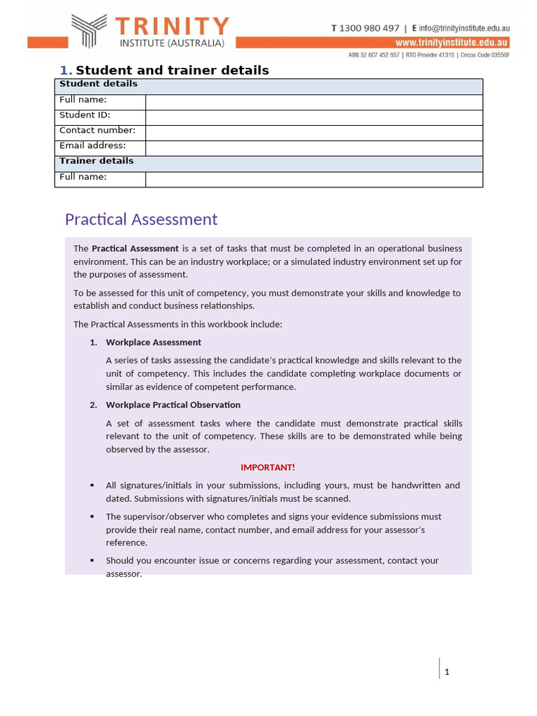 SITXMGT005-LEARNER ASSESSMENT Practical | PDF | Negotiation | Information