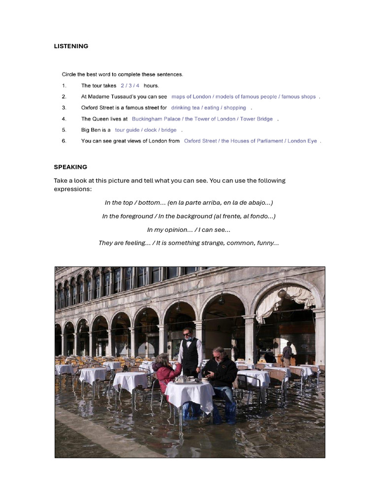 Listening + Speaking | PDF