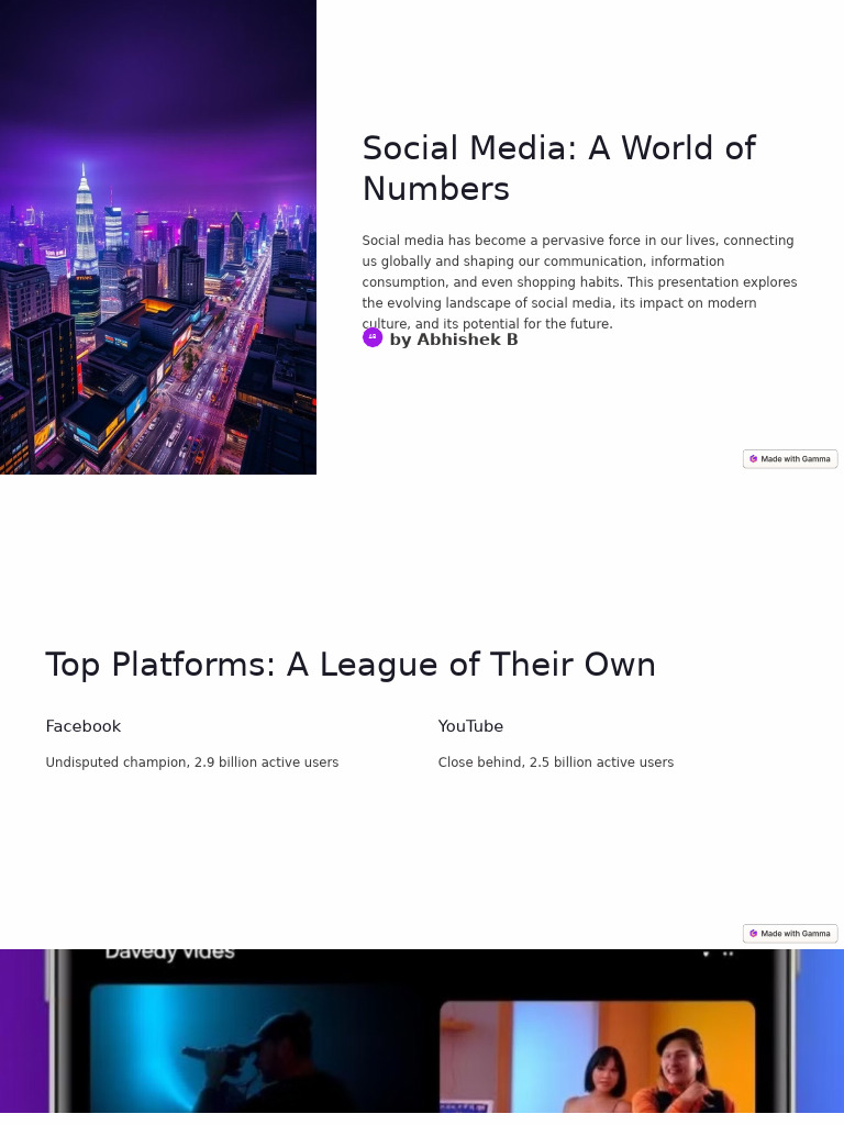 Social Media A World of Numbers | PDF