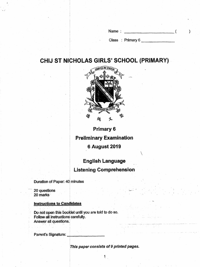 P6_English_SA2_2019_St_Nicholas_Exam_Papers | PDF