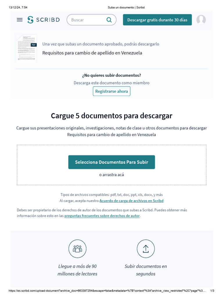 Suba Un Documento - Scribd | PDF | Scribd | Sitios web