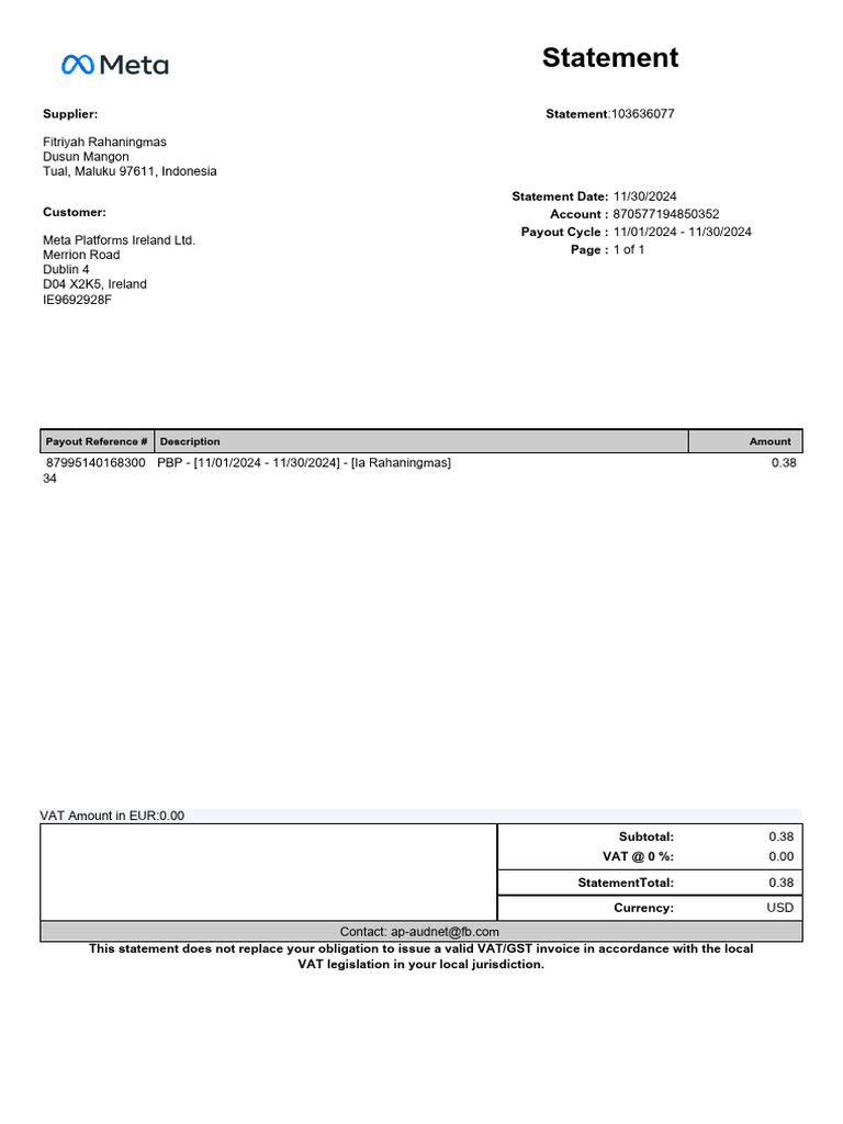 Statement_103636077 | PDF | Business | Trade