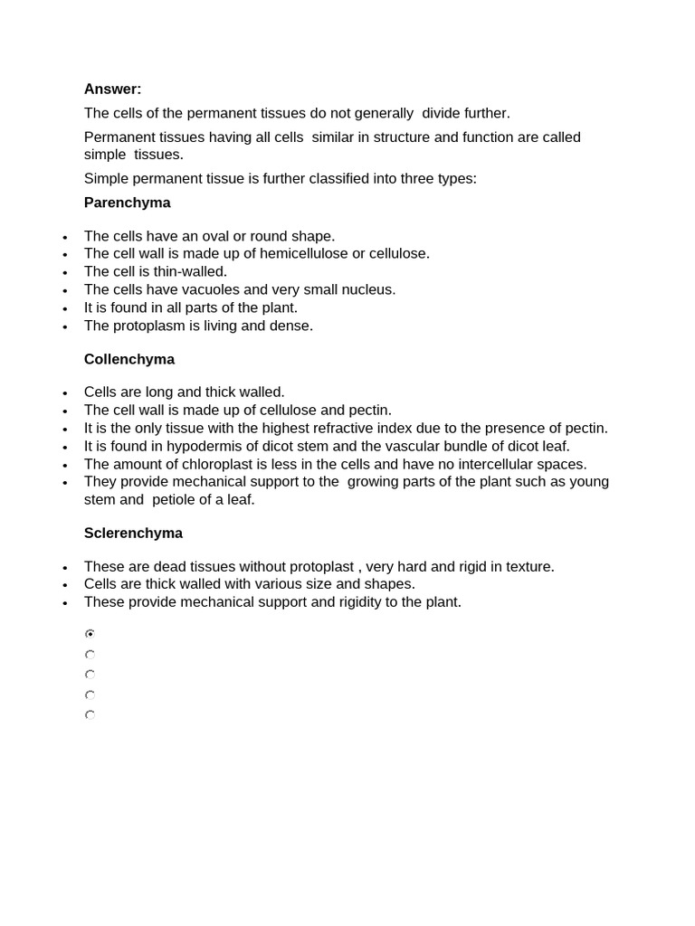 differences between different types of tissues | PDF