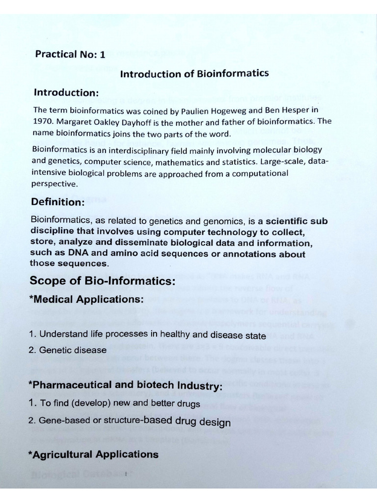 Bioinformatics Practical Compress | PDF