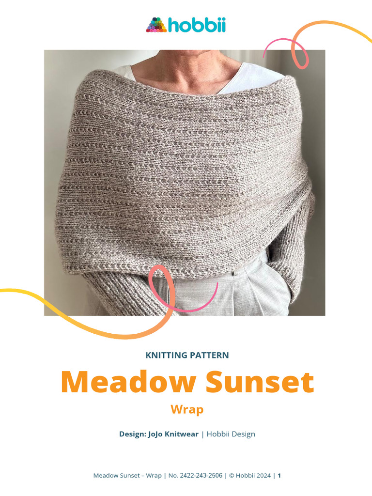 1726635834 Meadow Sunset Wrap Us | PDF | Knitting | Knitting Needle