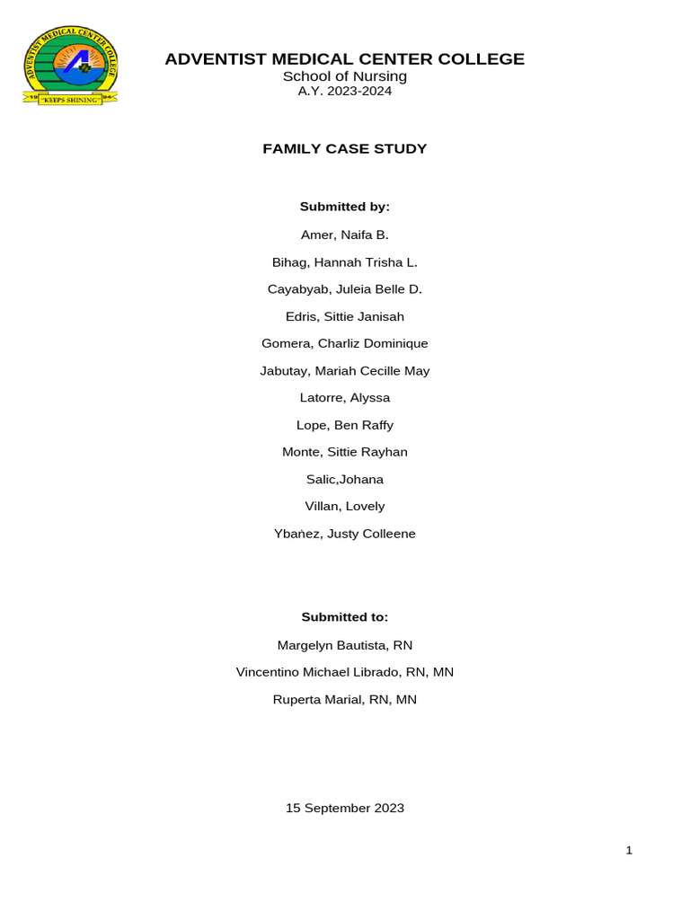 FAMILY-CASE-STUDY | PDF | Vaccines | Sanitation