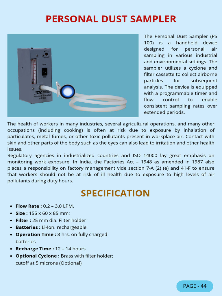 Personal Air Dust Sampler | PDF