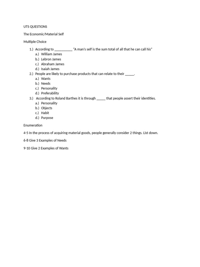 Uts Questions | PDF