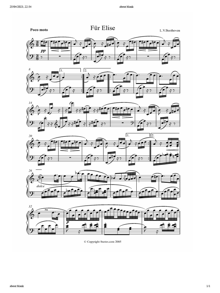 Pour Elise | PDF