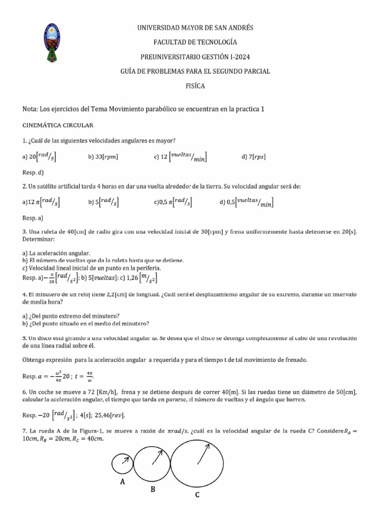 PRACTICA GENERAL 2do PARCIAL FIS 2024 | PDF
