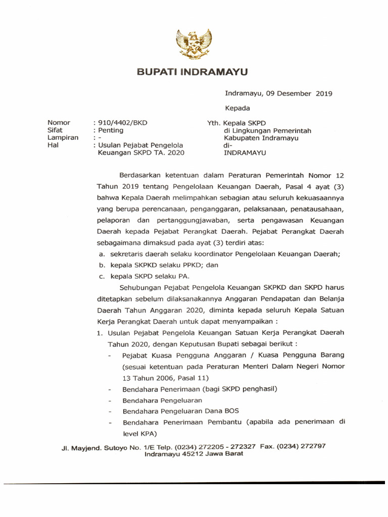 Surat Edaran Bupati | PDF