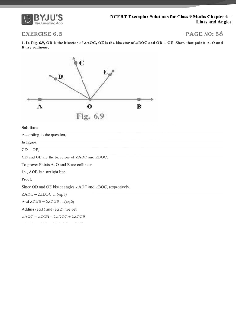 Maths Exem - Lines & Angles | PDF