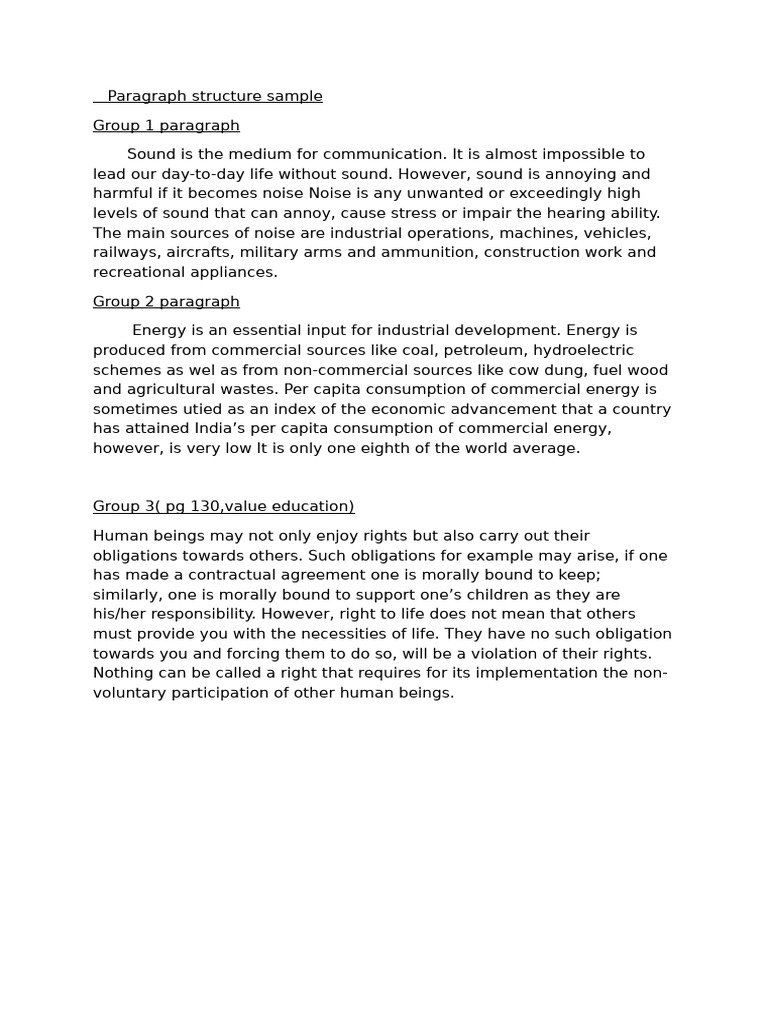 Paragraph Structure | PDF